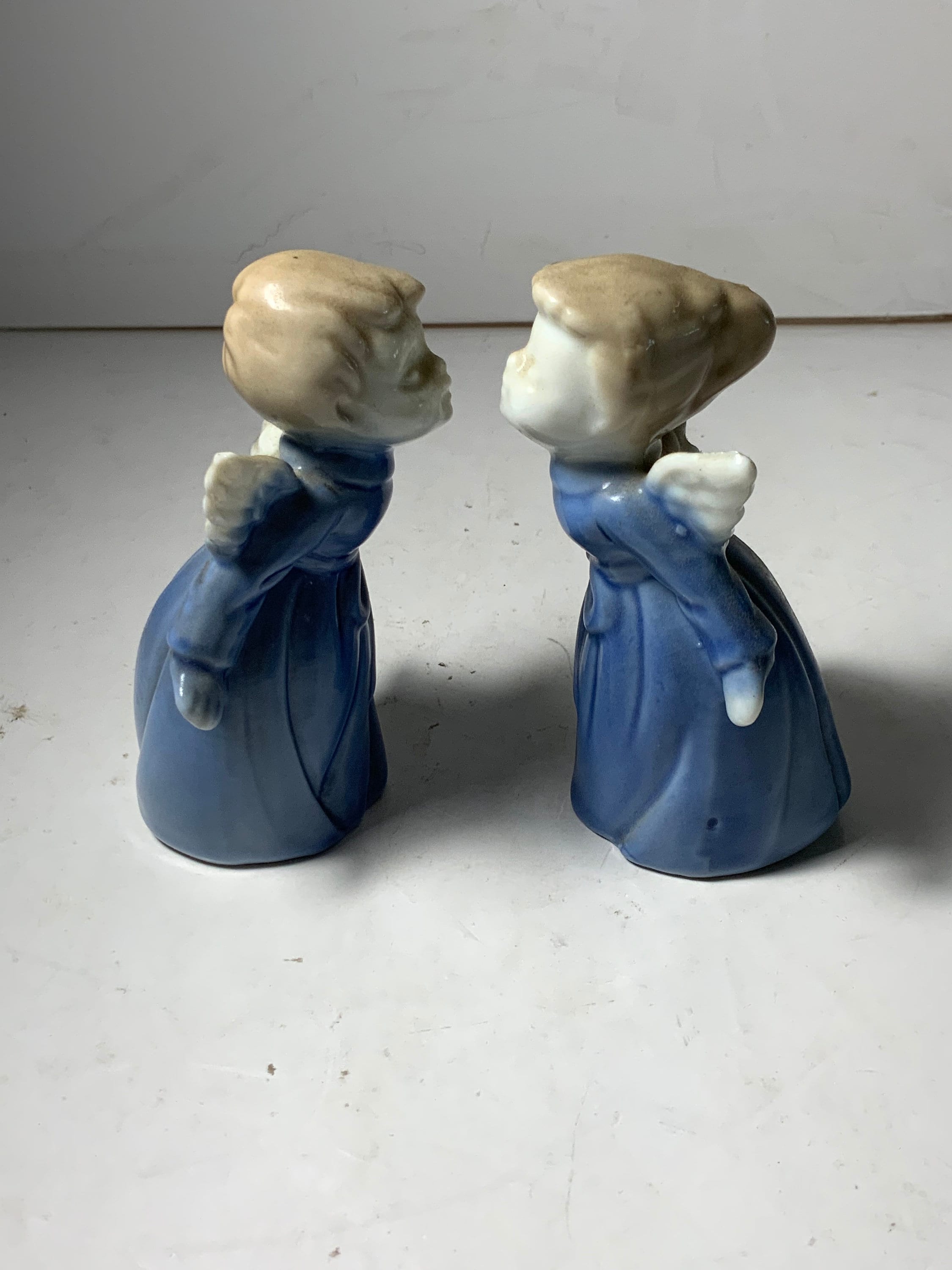Vintage Lefton Kissing Angel Boy & Girl Figurines 3.5 In. - Etsy