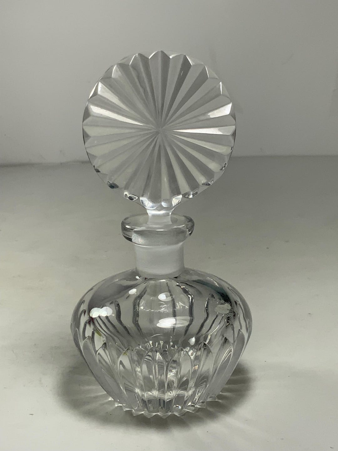 Vintage Clear Glass Pinwheel Pattern Perfume Bottle 6 In. - Etsy