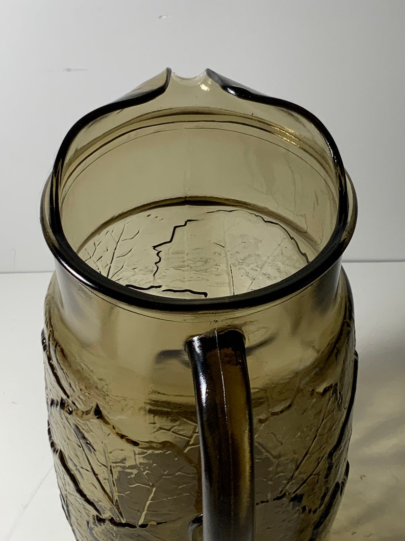 Anchor Hocking Sherwood Brown Glass Pitcher 9 In. - Etsy