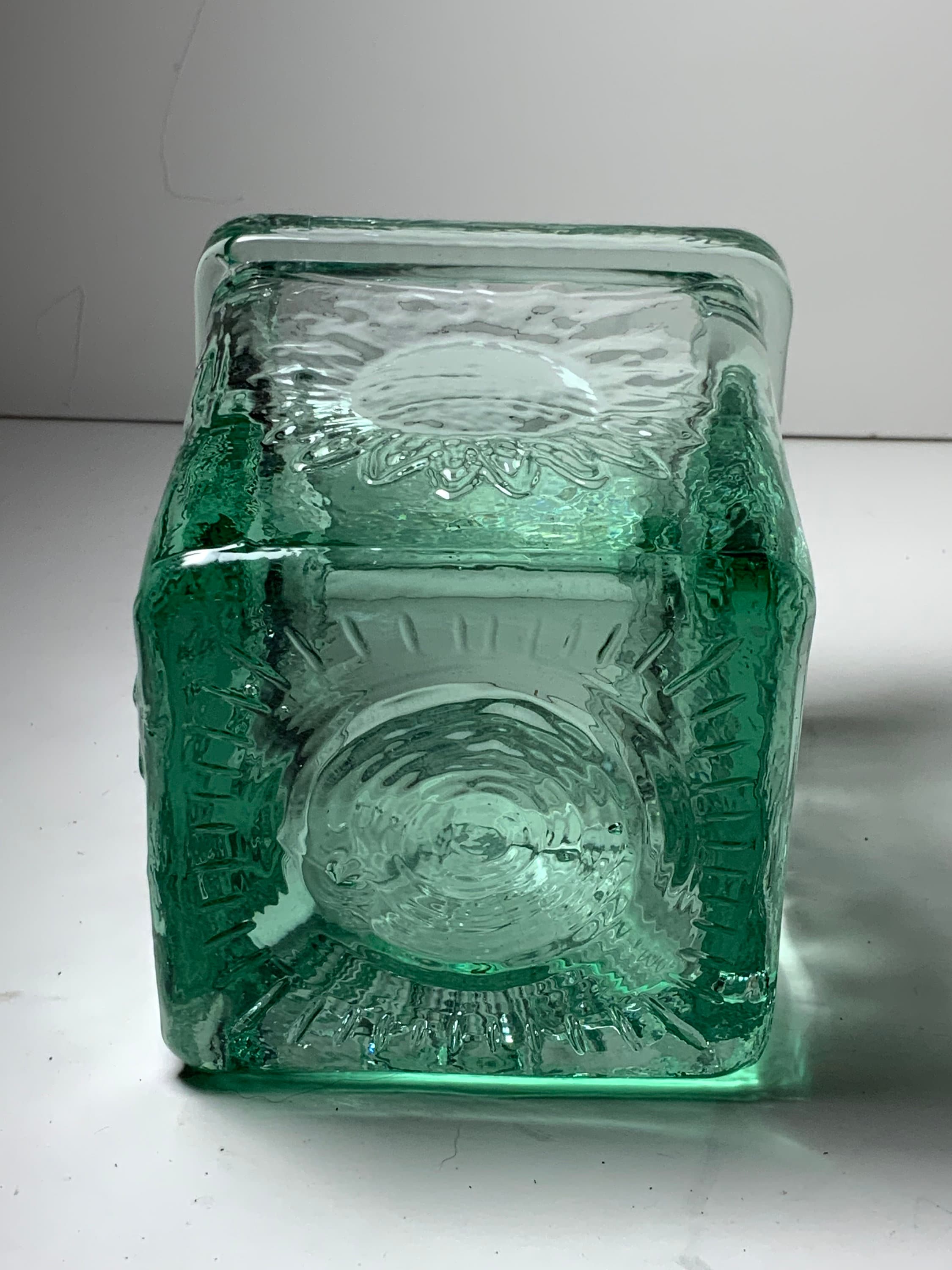 Vintage Sunflower Recycled Green Glass Candleholder 3.75 In. - Etsy