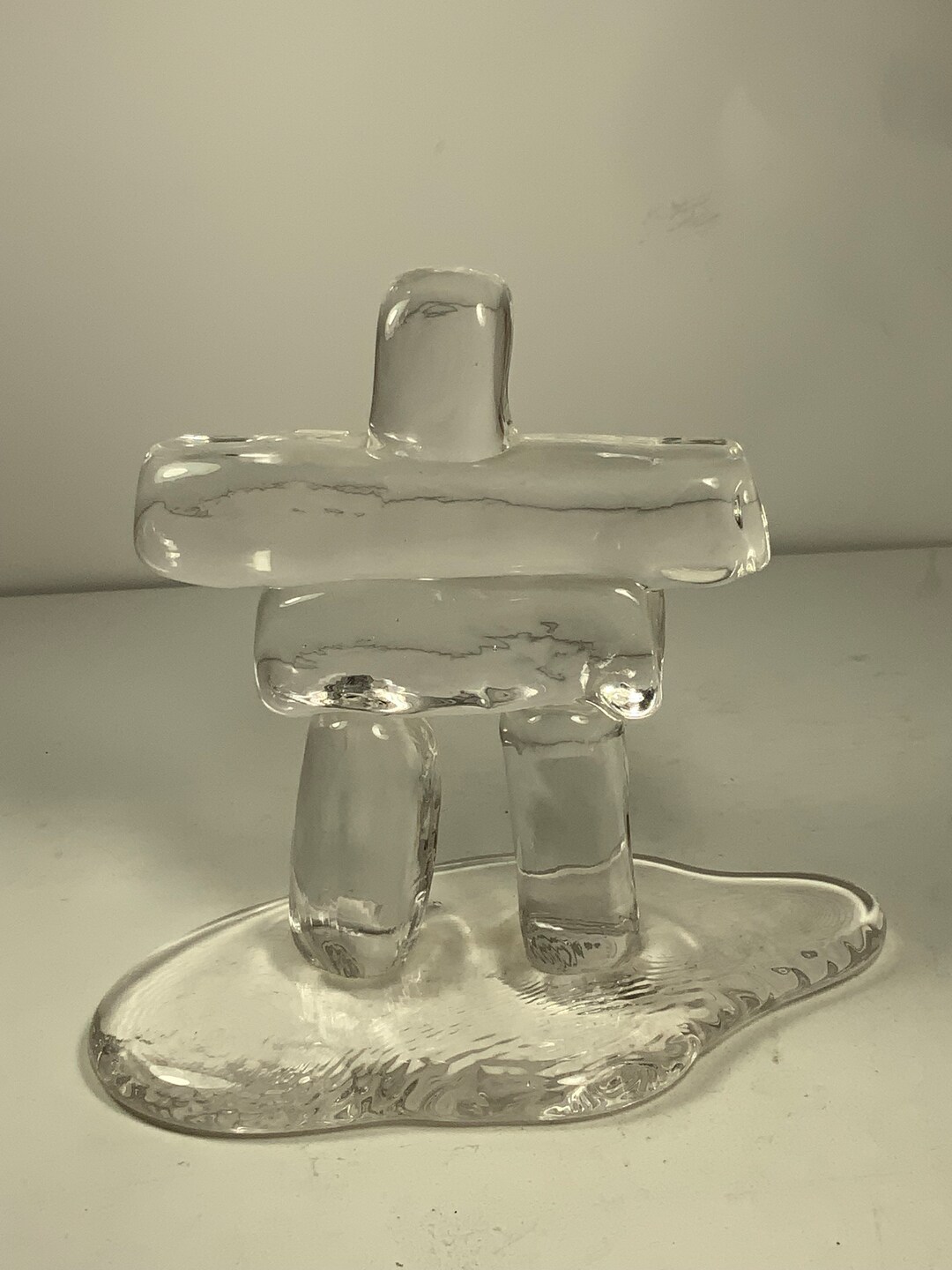 Handmade Glass Inukshuk Statue Signed 5.25 In. - Etsy