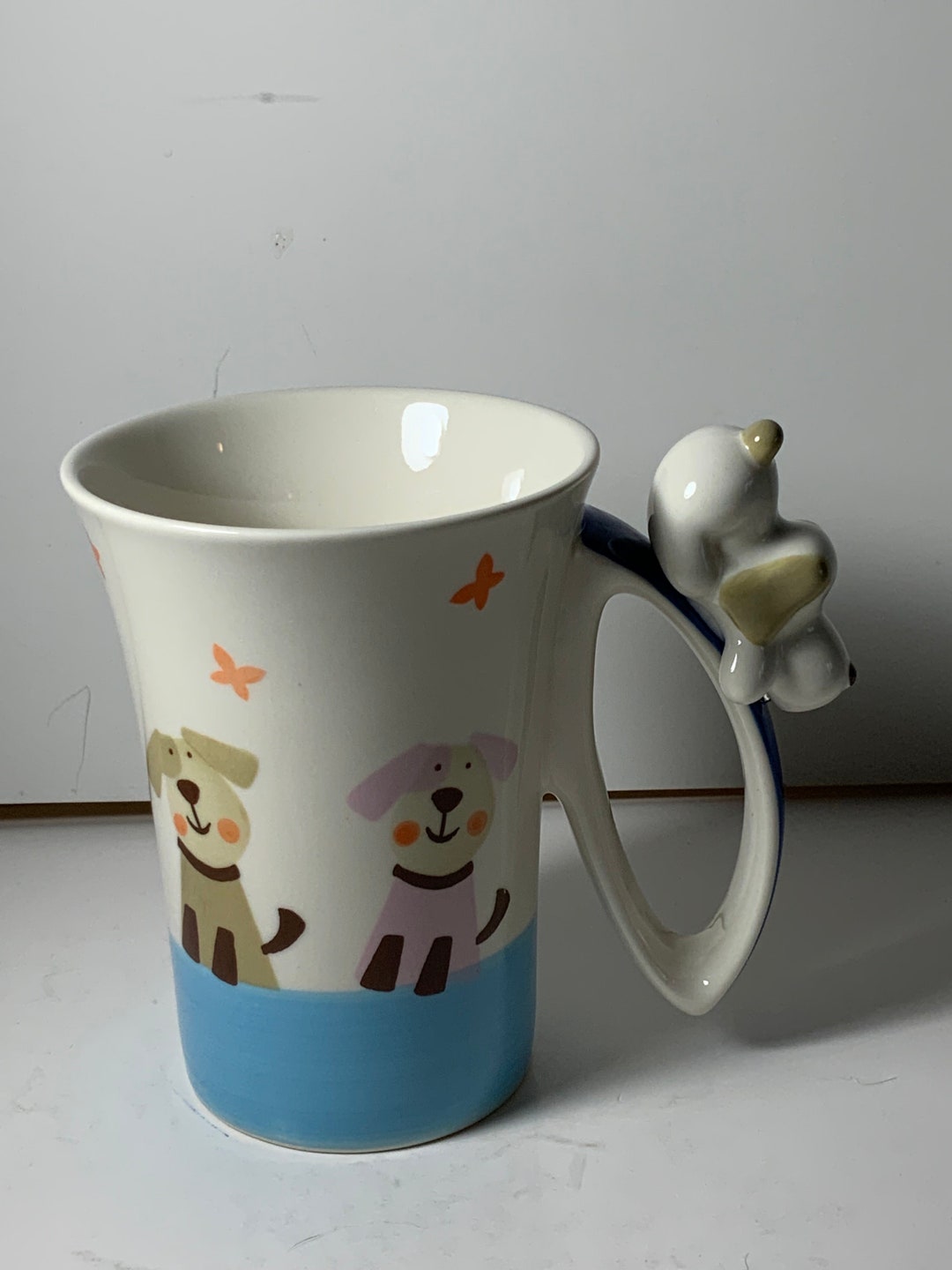 Indra Hand Painted Stoneware 3D PUPPY Mug 4.5 In. - Etsy