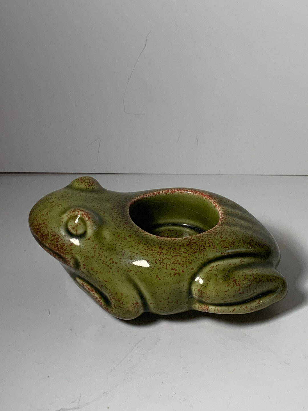 Green Ceramic Frog Votive Candle Holder 5 In. - Etsy