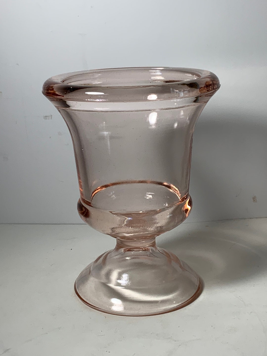 Vintage Pink Depression Glass Topiary Vase 6 In. - Etsy