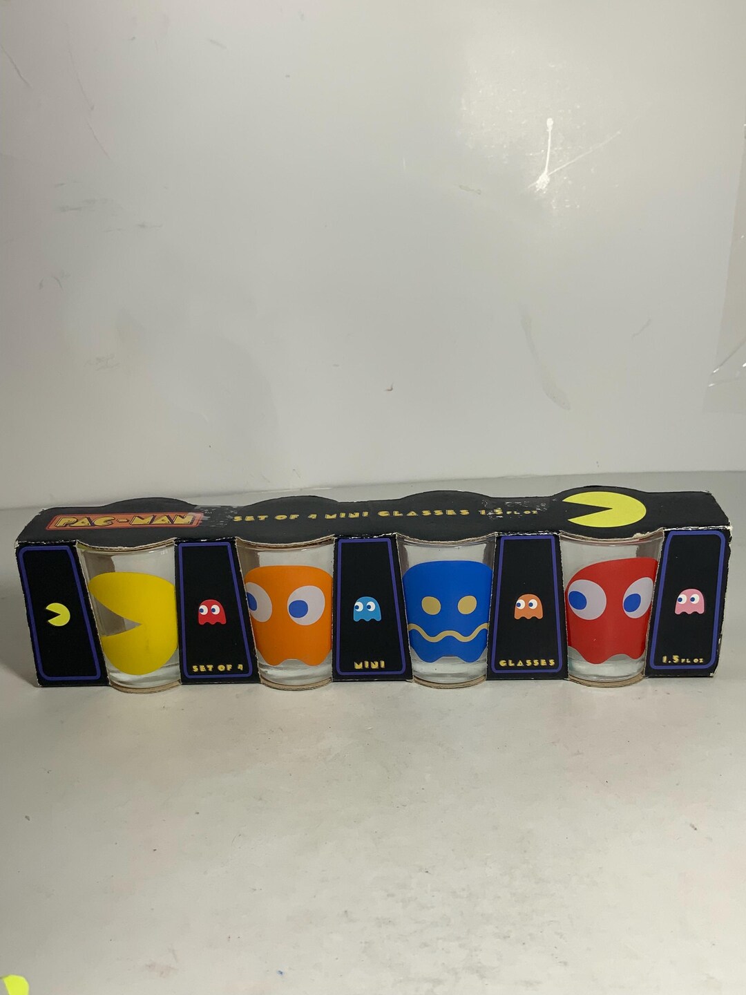 Set of 4 Pac Man Ghost Glass 1.5 Oz. Shot Glasses 2.5 In. - Etsy