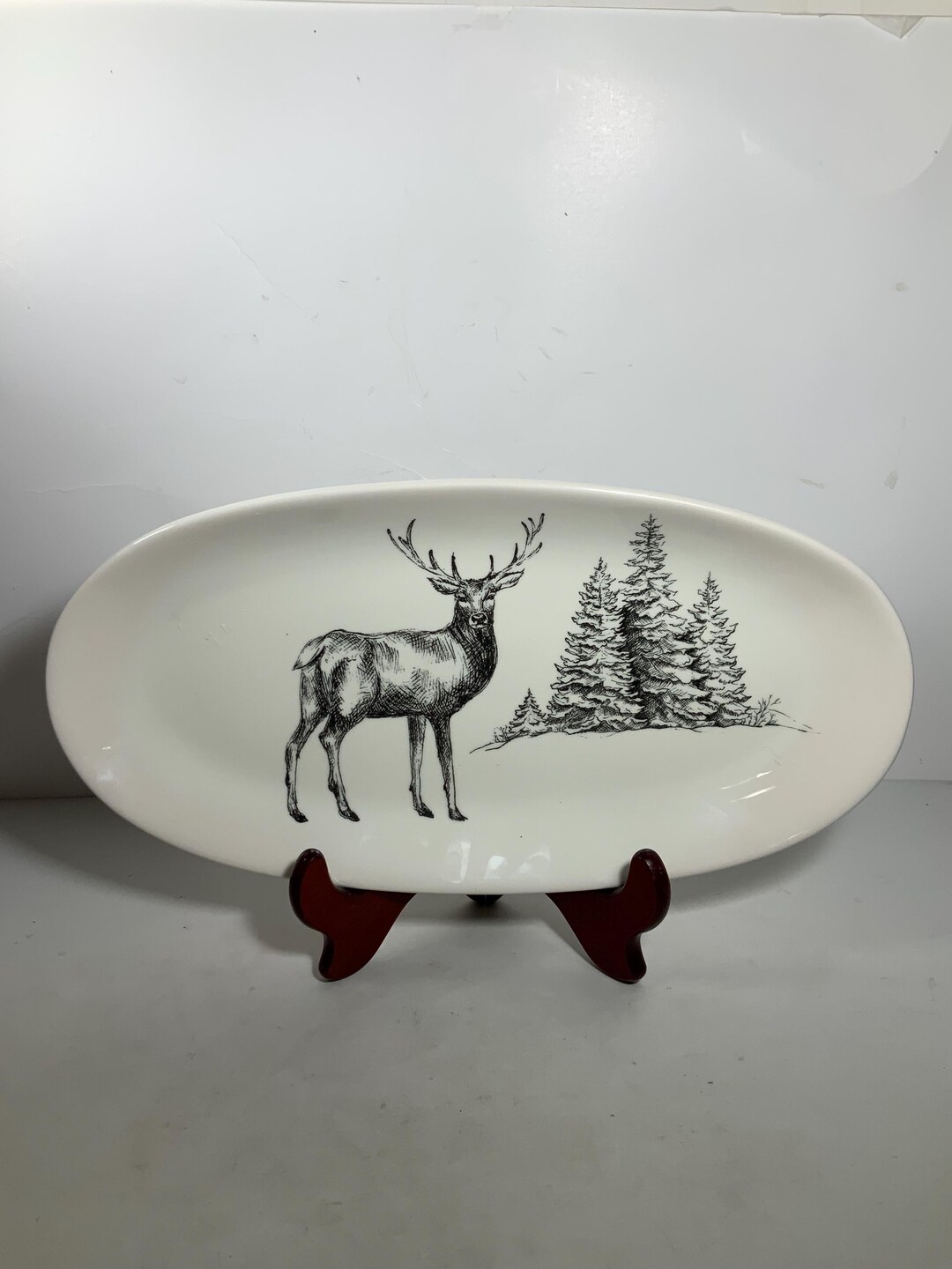 Primo Design Reindeer Winter Scene Platter 14 In. - Etsy