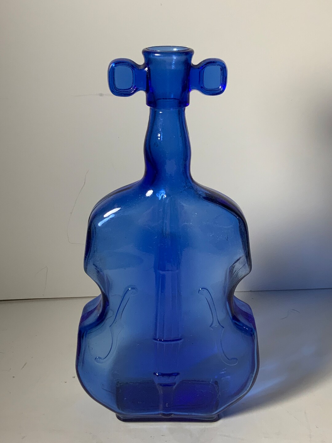 Vintage Violin/cello Cobalt Blue Glass Bottle 8 In. - Etsy