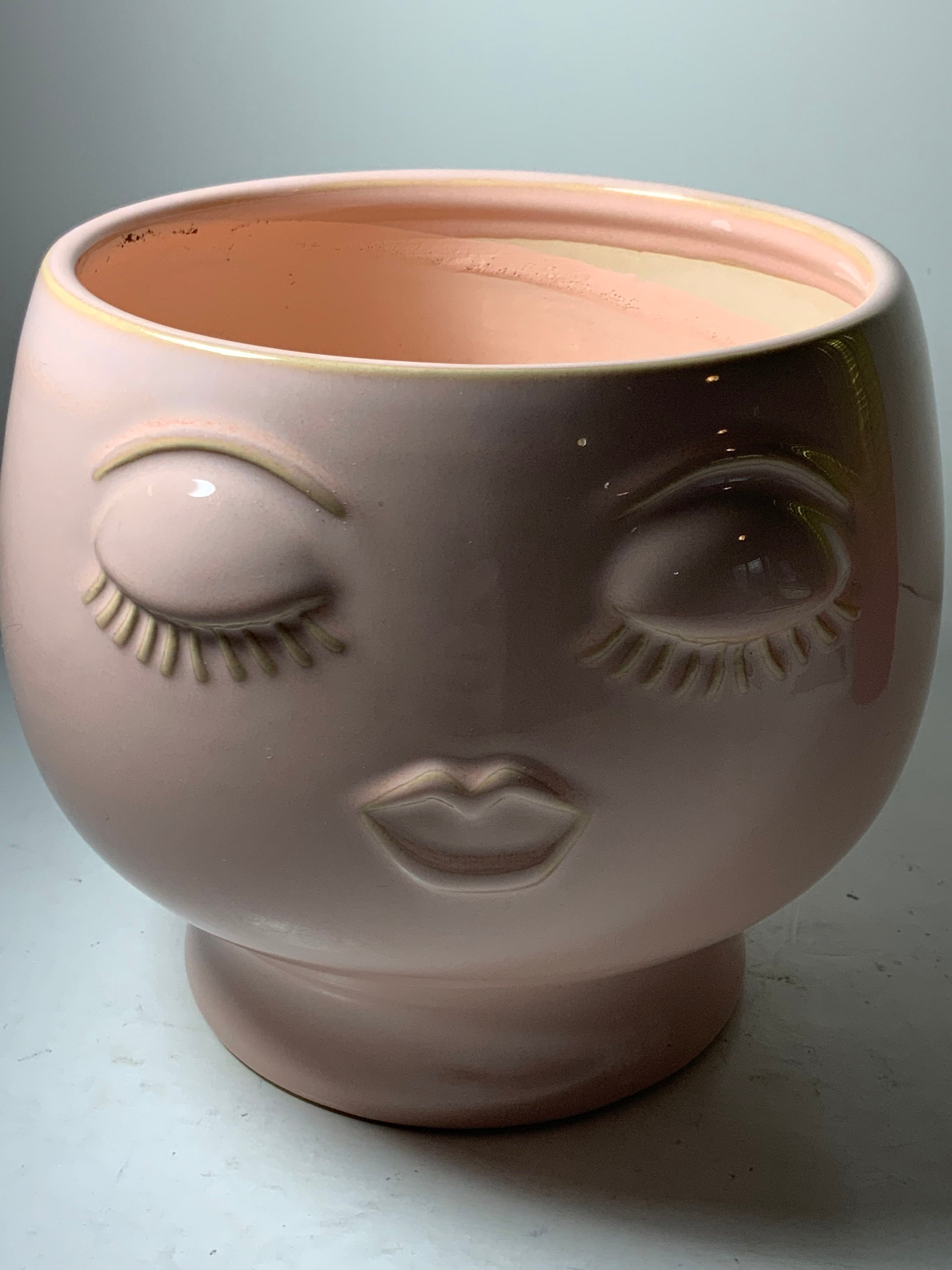 Vintage Girl Pink Pottery Vase/flower Pot 5.5 In. - Etsy
