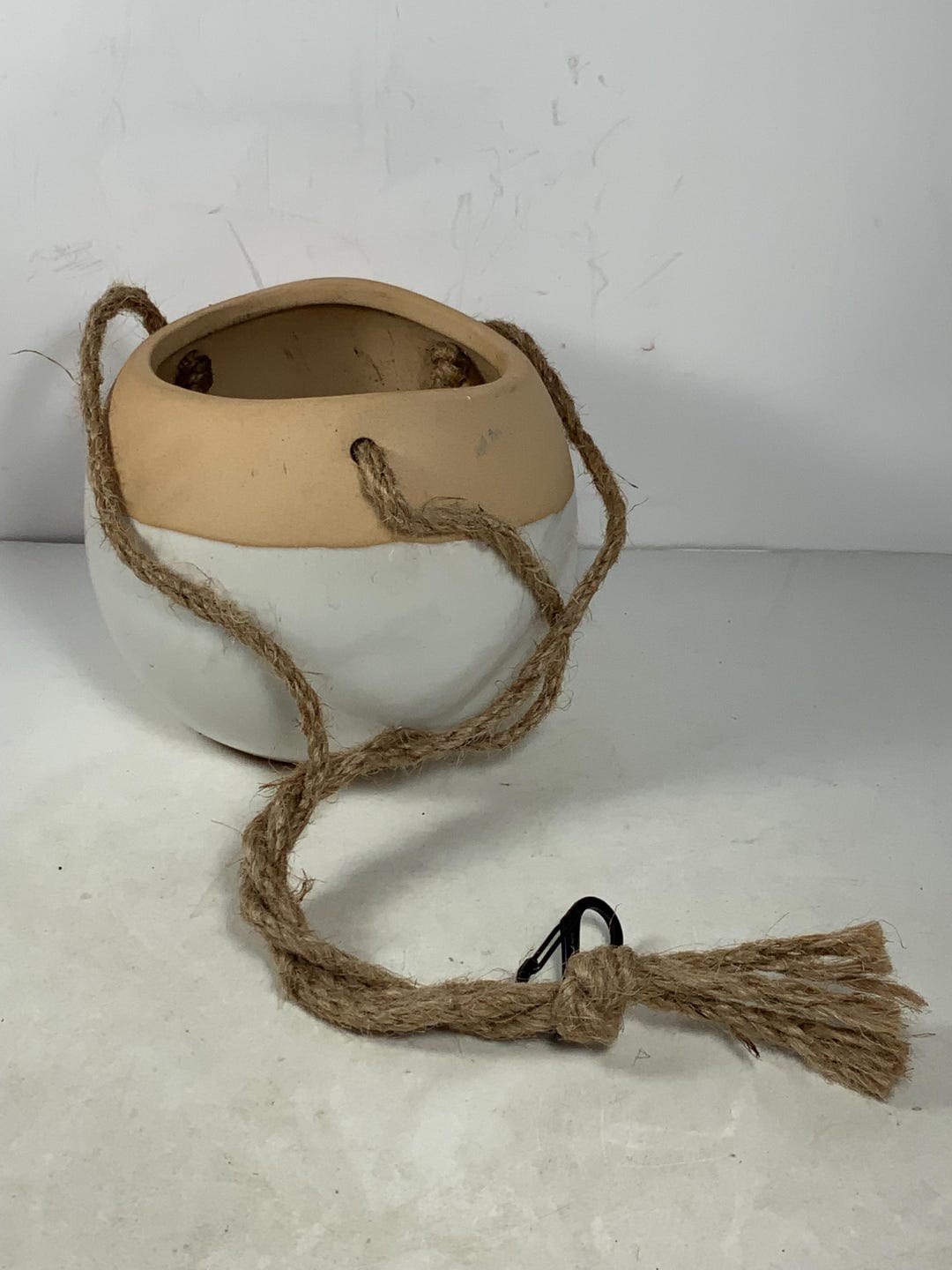Hanging Ceramic Pot on Rope 4.5 In. - Etsy