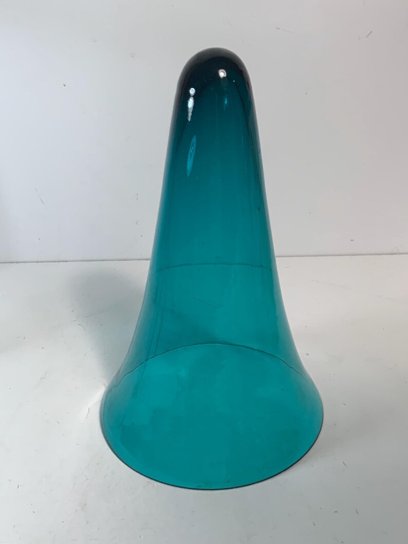 Vintage Peacock Blue Glass Vase on Metal Stand 9.75 In. - Etsy