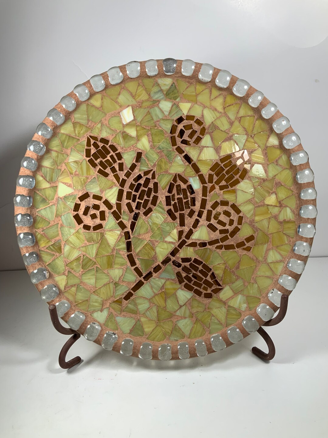 Vintage Pier 1 Imports Large Terrazzo Mosaic Glass & Clay Platter 13 In ...