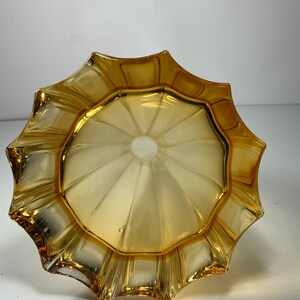 Rare Vintage Honey Amber Skirted Glass Liquor Decanter & Stopper 11 In ...