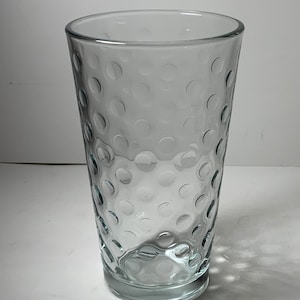Set of 6 Vintage Libbey Clear Glass Optic Coin Bubble Dot Tumblers 6 In. - Etsy