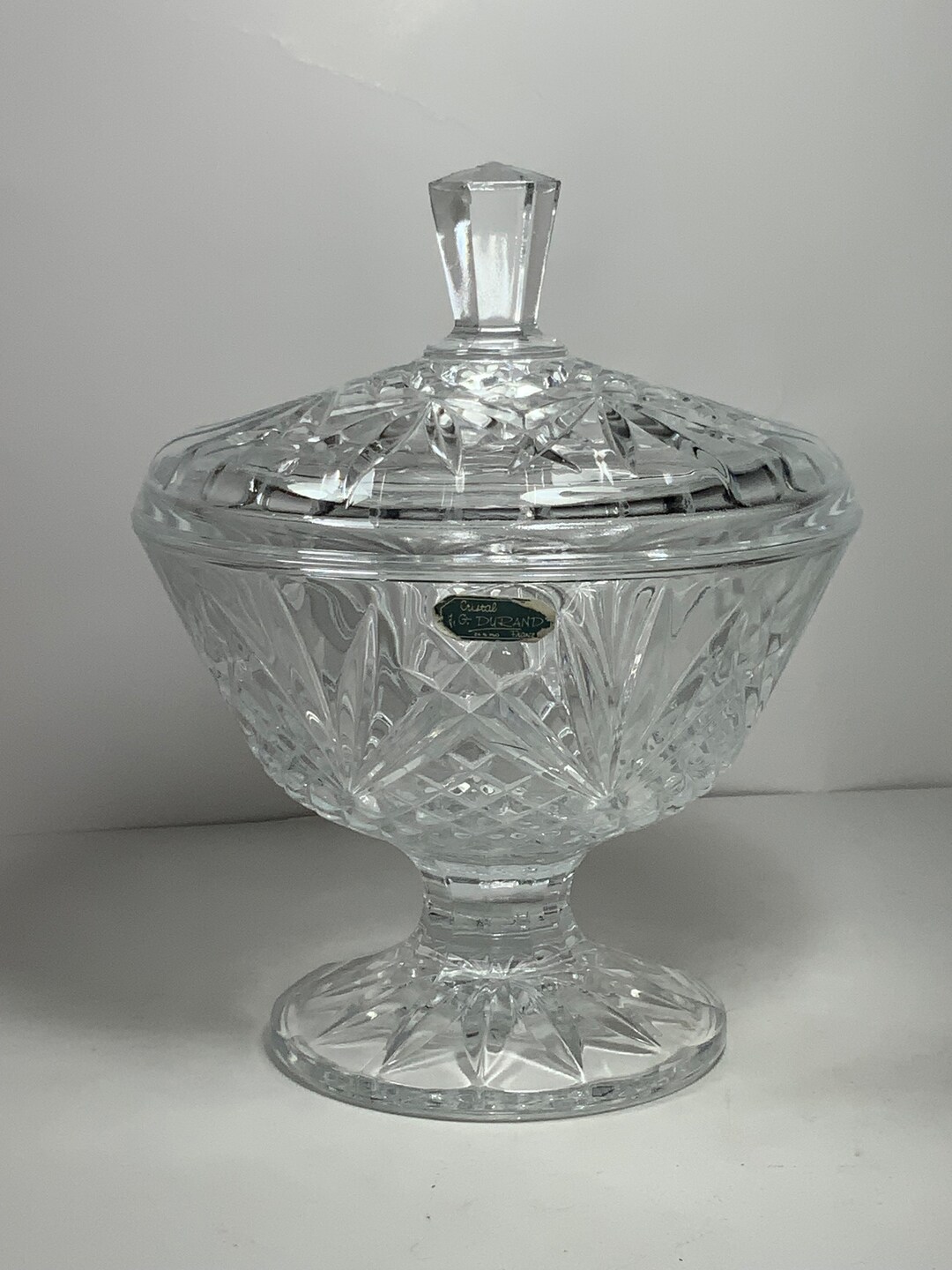 JG Durand France Crystal Covered Footed Candy Dish 7 In. - Etsy