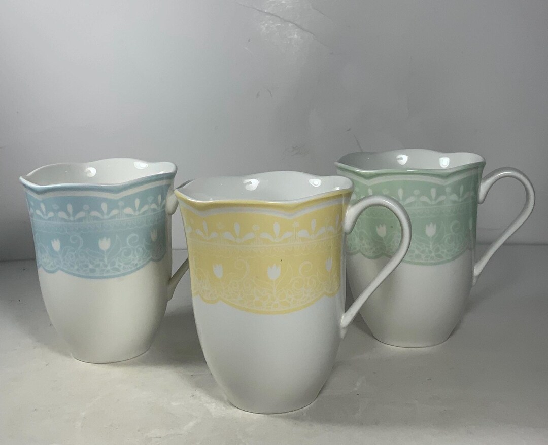 Set of 3 Lenox Colors of Spring Mugs 4.5 In. - Etsy