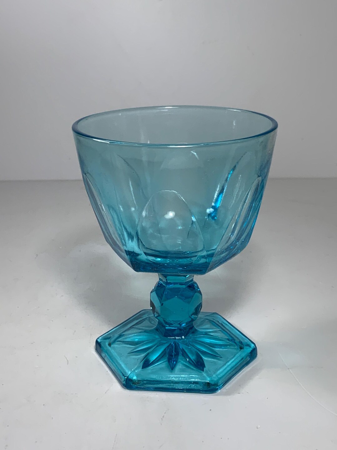 Vintage 1960s Hazel Atlas Capri Blue Glass Sherbet Bowl/glass 4.5 In ...