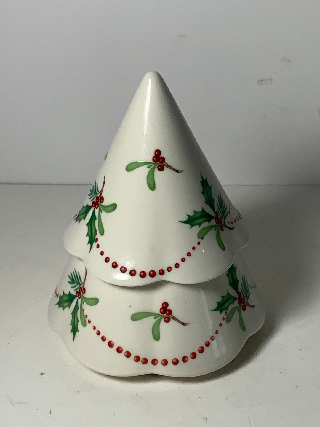 Lenox Tree Bright Porcelain Mistletoe Votive Candleholder 4.5 In. - Etsy