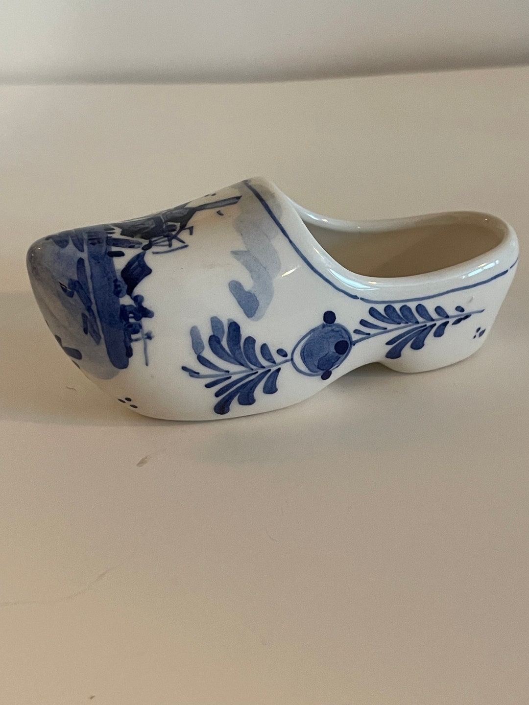 Vintage Delft Blue Dutch Shoe Figurine/ Dish Holland Windmill 4 1/2 In ...