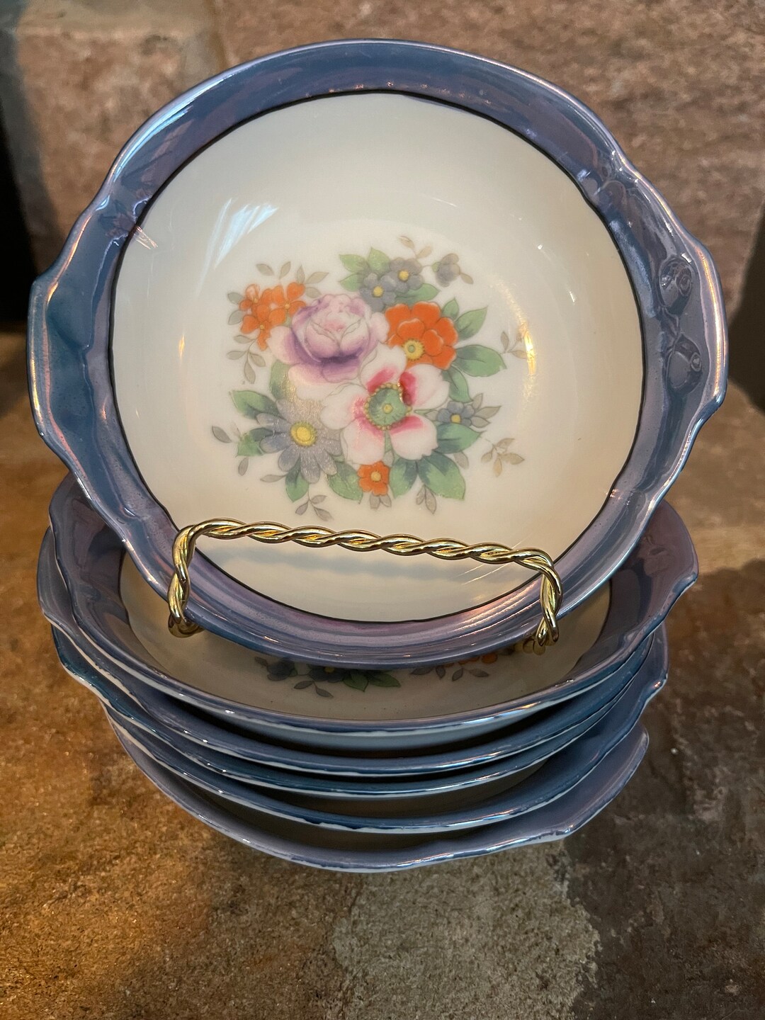 Set of 6 Vintage Art Deco Small Japanese Porcelain Lusterware Bowls - Etsy