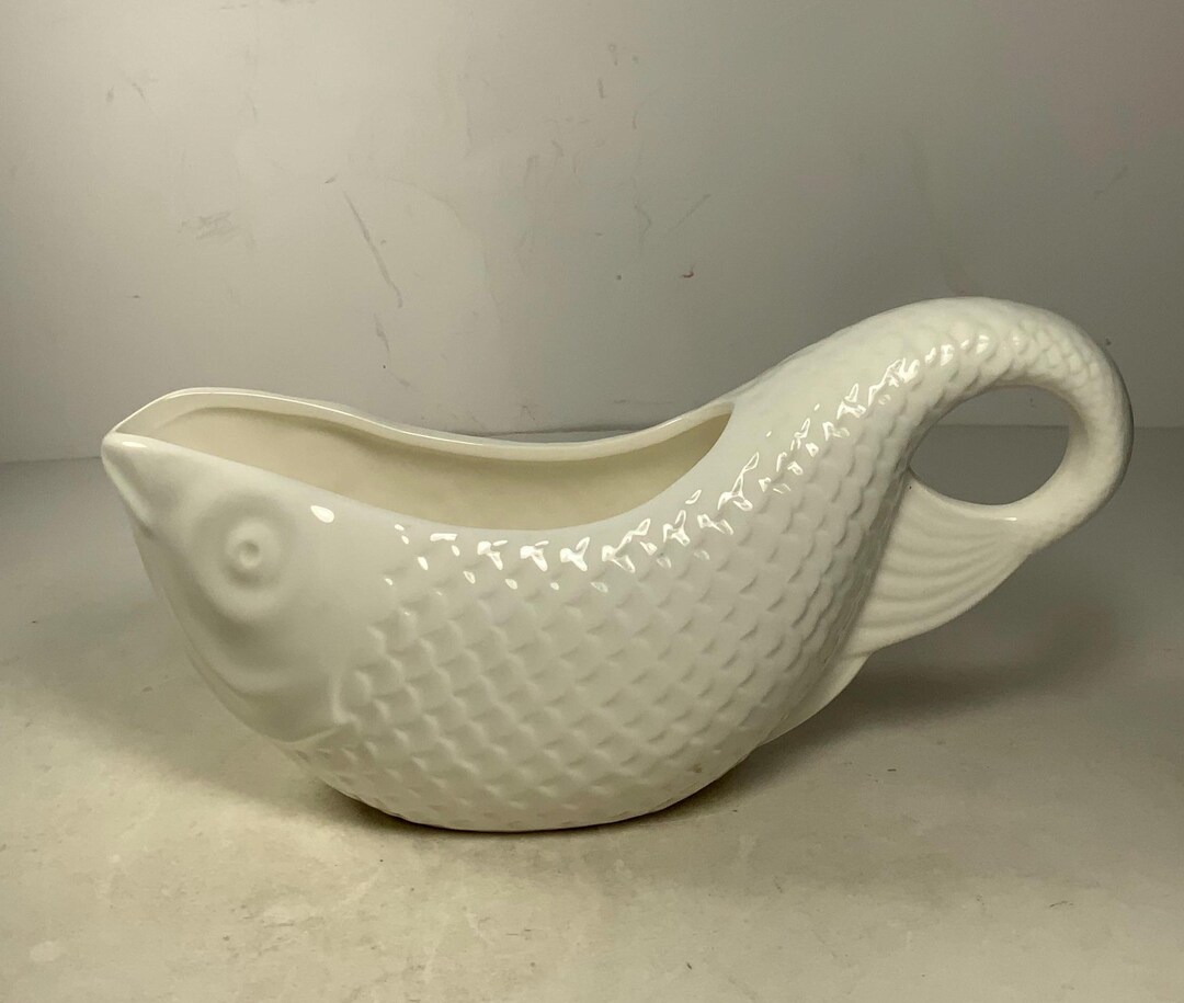 Vintage Shafford Original Ceramic Fish Gravy Boat 9 In. - Etsy