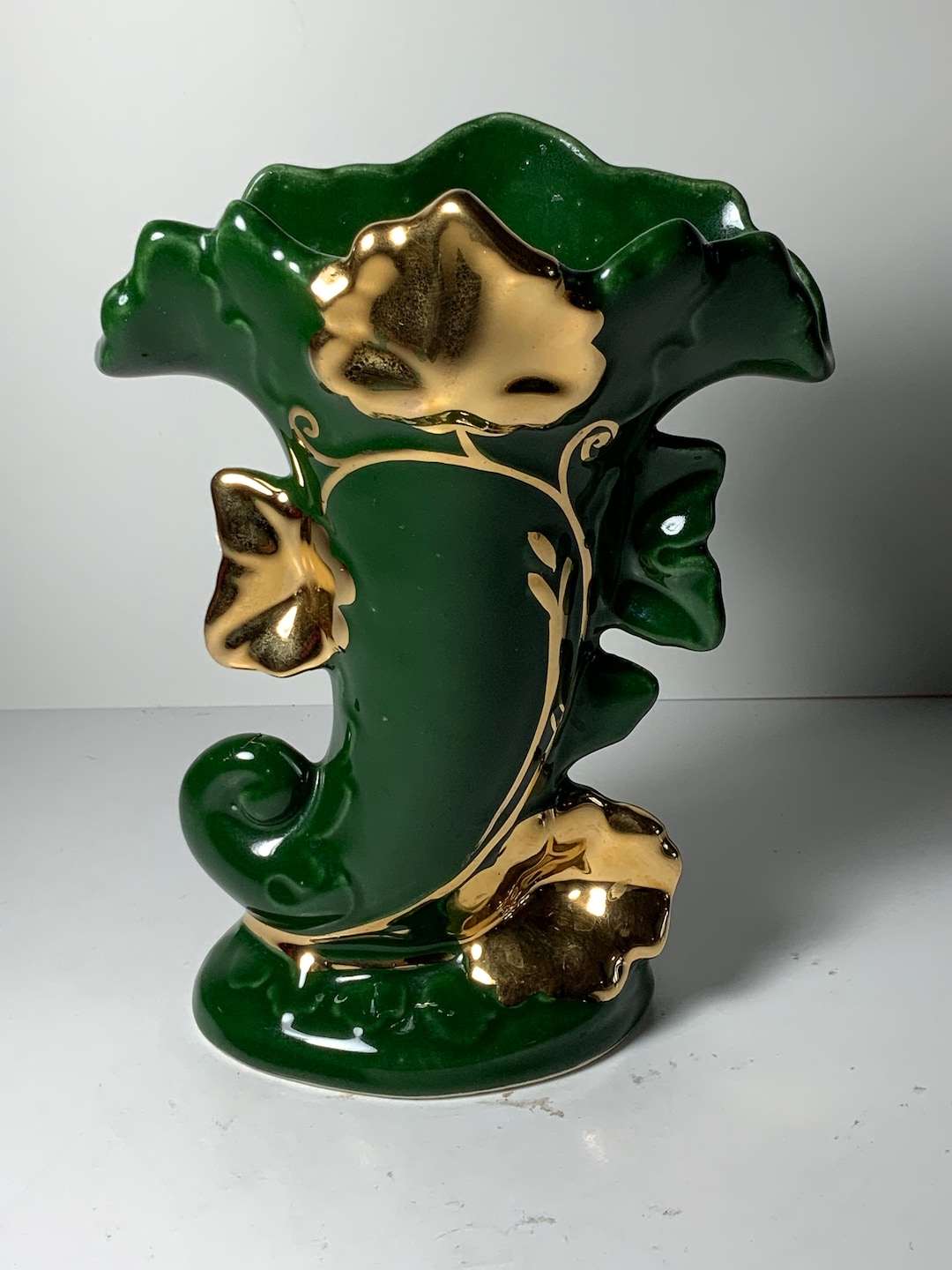 Vintage F & M Artware Hand Made USA Ceramic Vase 22KT Gold 6 In. - Etsy