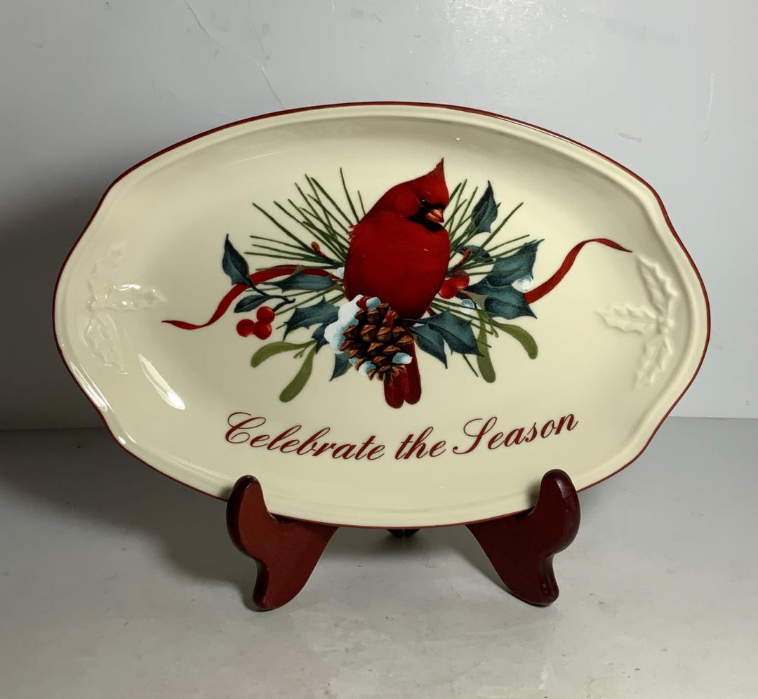 Lenox Celebrate the Season Cardinal Platter 10.5 In. - Etsy