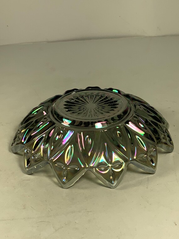 Vintage Federal Glass Smoke Carnival Glass Sunflower … - Gem