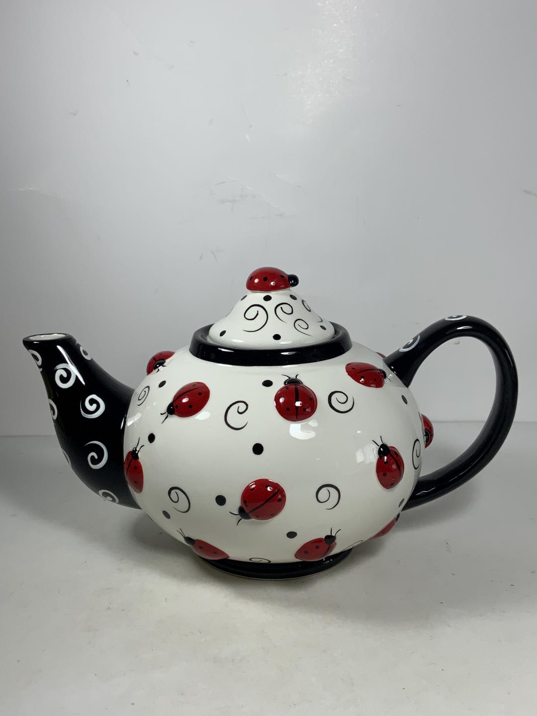 Vintage Burton & Burton Ceramic Ladybug Teapot 10 In. - Etsy
