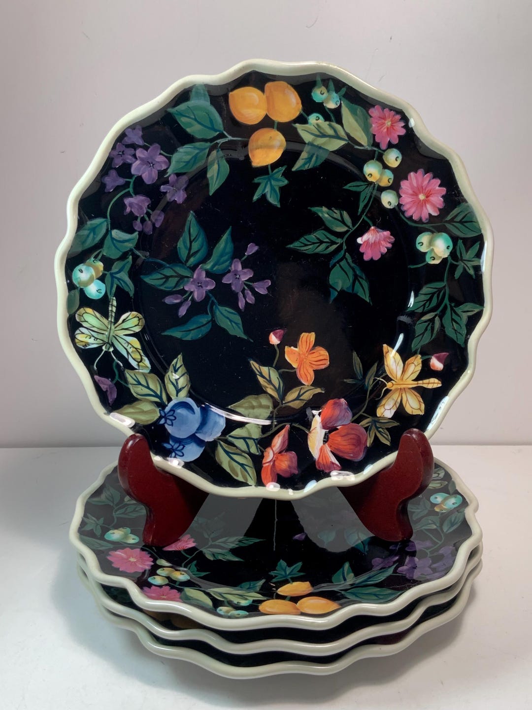 Set of 4 Tracy Porter the Jardiniere Collection Salad Plates 9 In. - Etsy