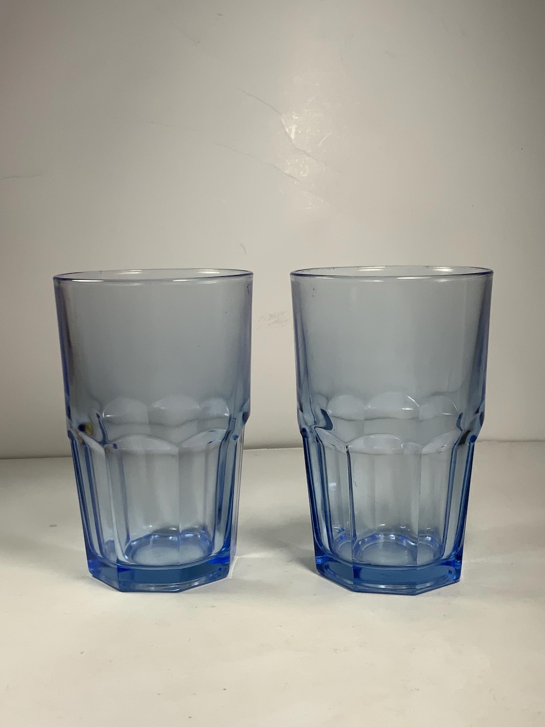 Set of 2 Vintage Libbey Crisa Ice Blue Glass Tumblers 5.5 In. - Etsy