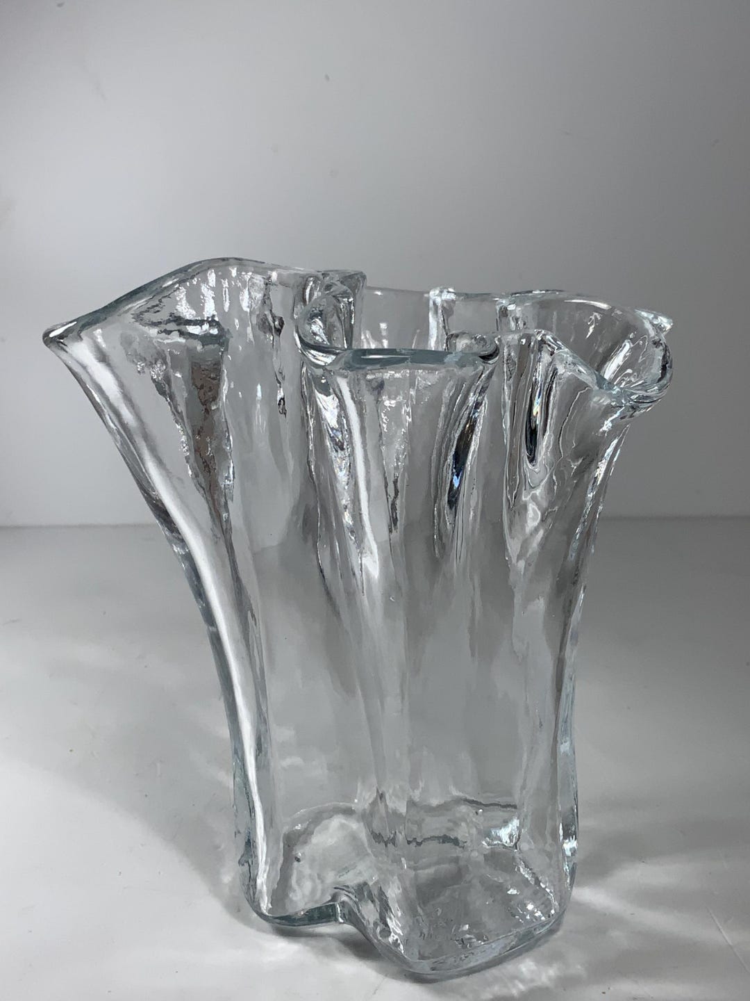 Vintage Muurla Finland Freeform Ruffle Handkerchief Vase 6.5 In. - Etsy