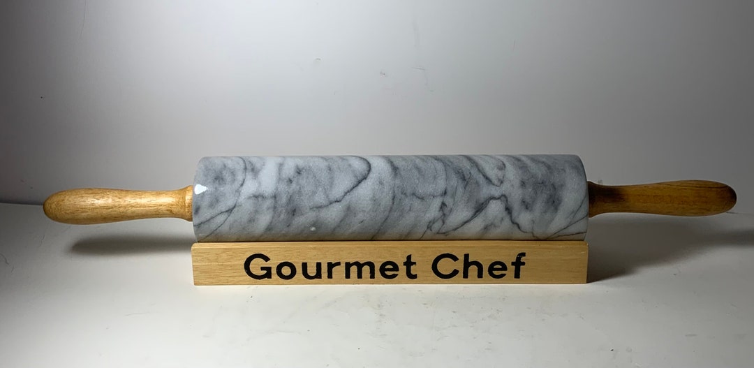 Vintage Gourmet Chef Marble Rolling Pin & Stand 17 In. - Etsy