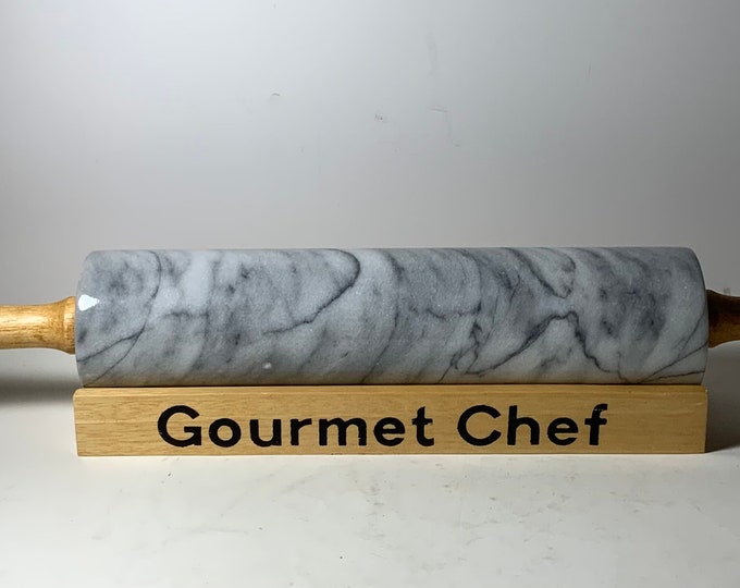 Vintage Gourmet Chef Marble Rolling Pin & Stand 17 In. - Etsy