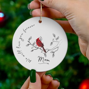 In Loving Memory Cardinal Ornament, Customized Cardinal Memorial ...