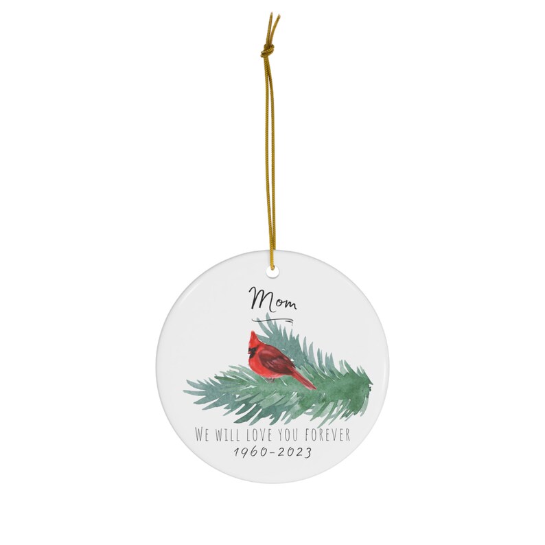 In Loving Memory Cardinal Ornament, Customized Cardinal Memorial ...