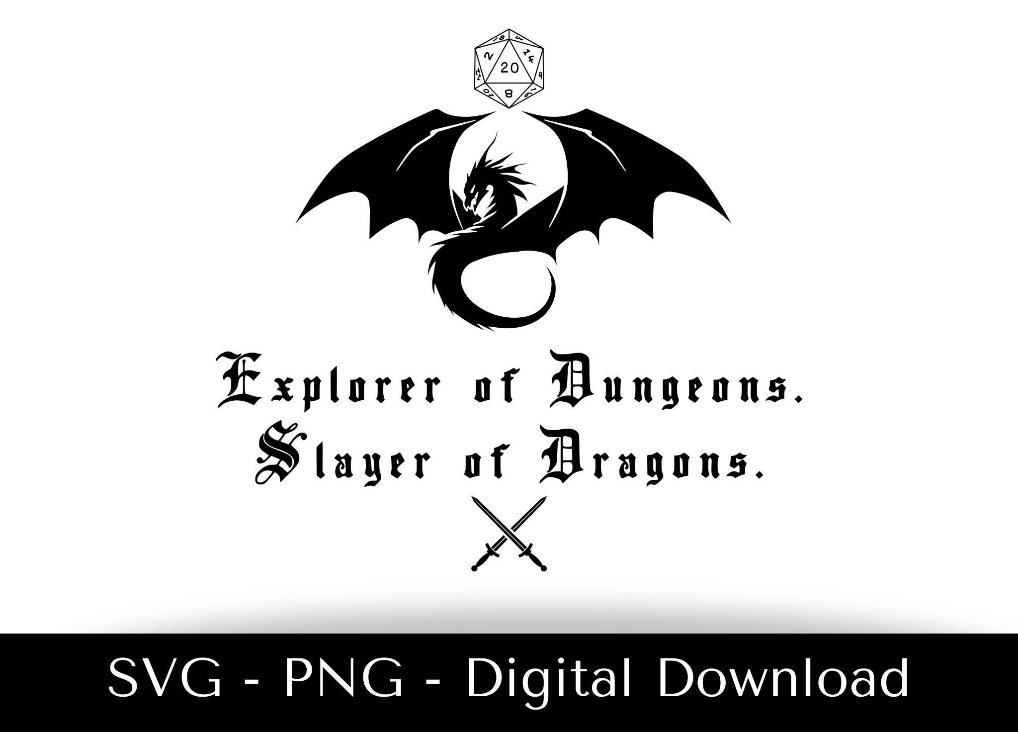 Dnd SVG, PNG File, Cut File for Cricut and Silhouette, Dungeons Svg Png ...