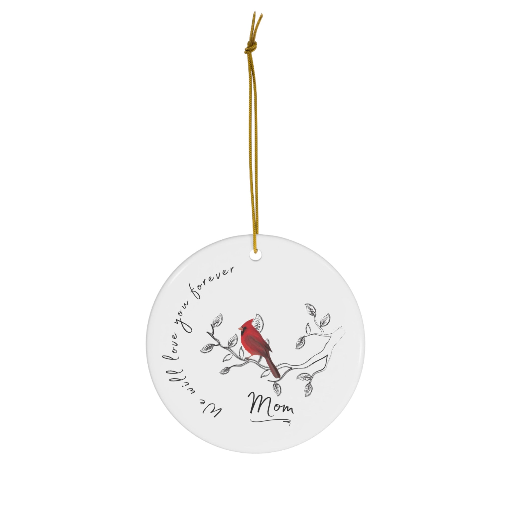 In Loving Memory Cardinal Ornament, Customized Cardinal Memorial ...