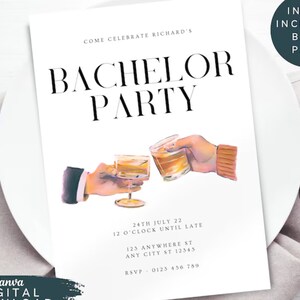 Bachelor Party Invitation, Simply Stag Do Invite, Bachelor Weekend ...