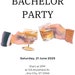 Bachelor Party Invitation, Simply Stag Do Invite, Bachelor Weekend ...