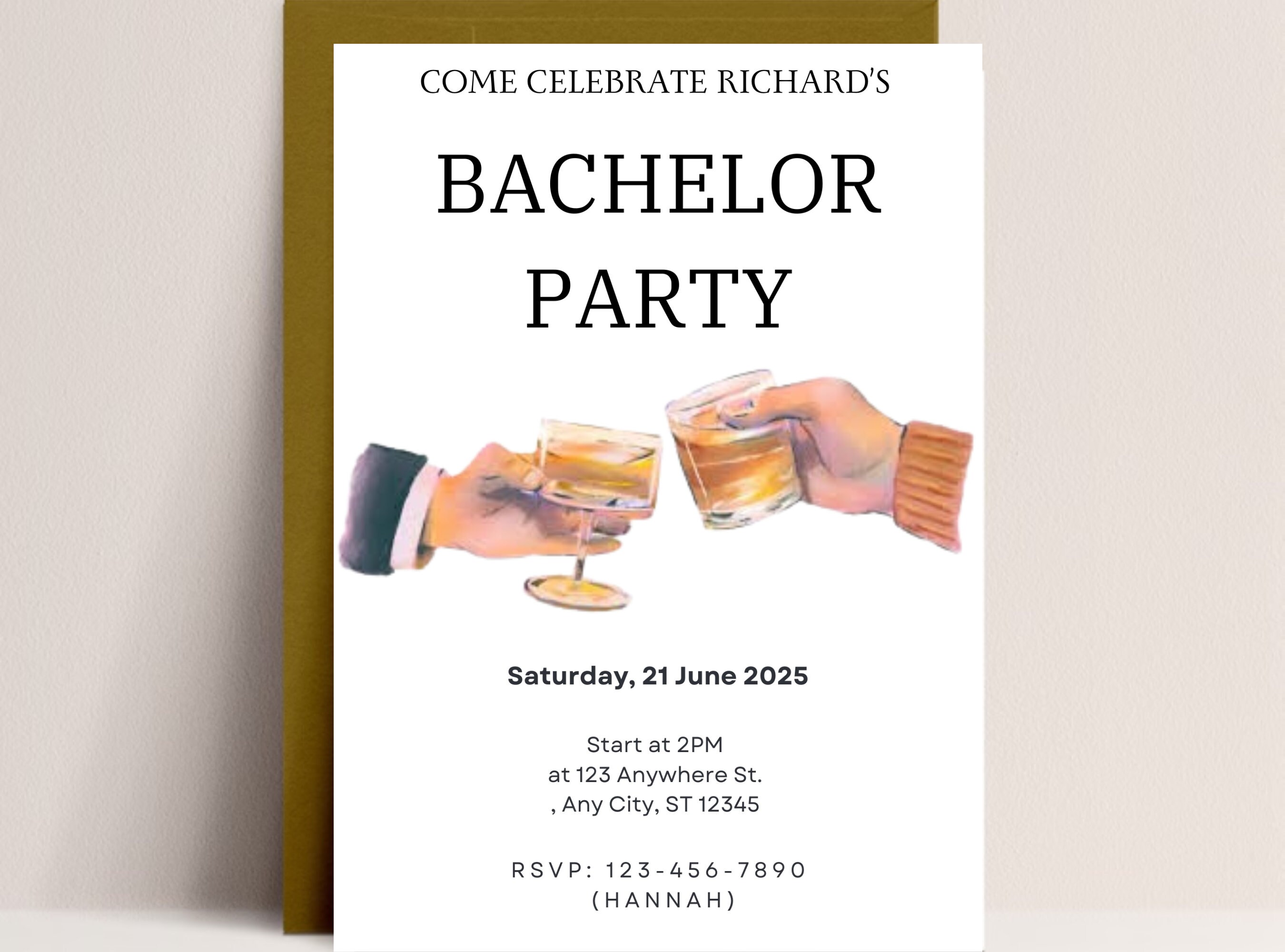 Bachelor Party Invitation, Simply Stag Do Invite, Bachelor Weekend ...