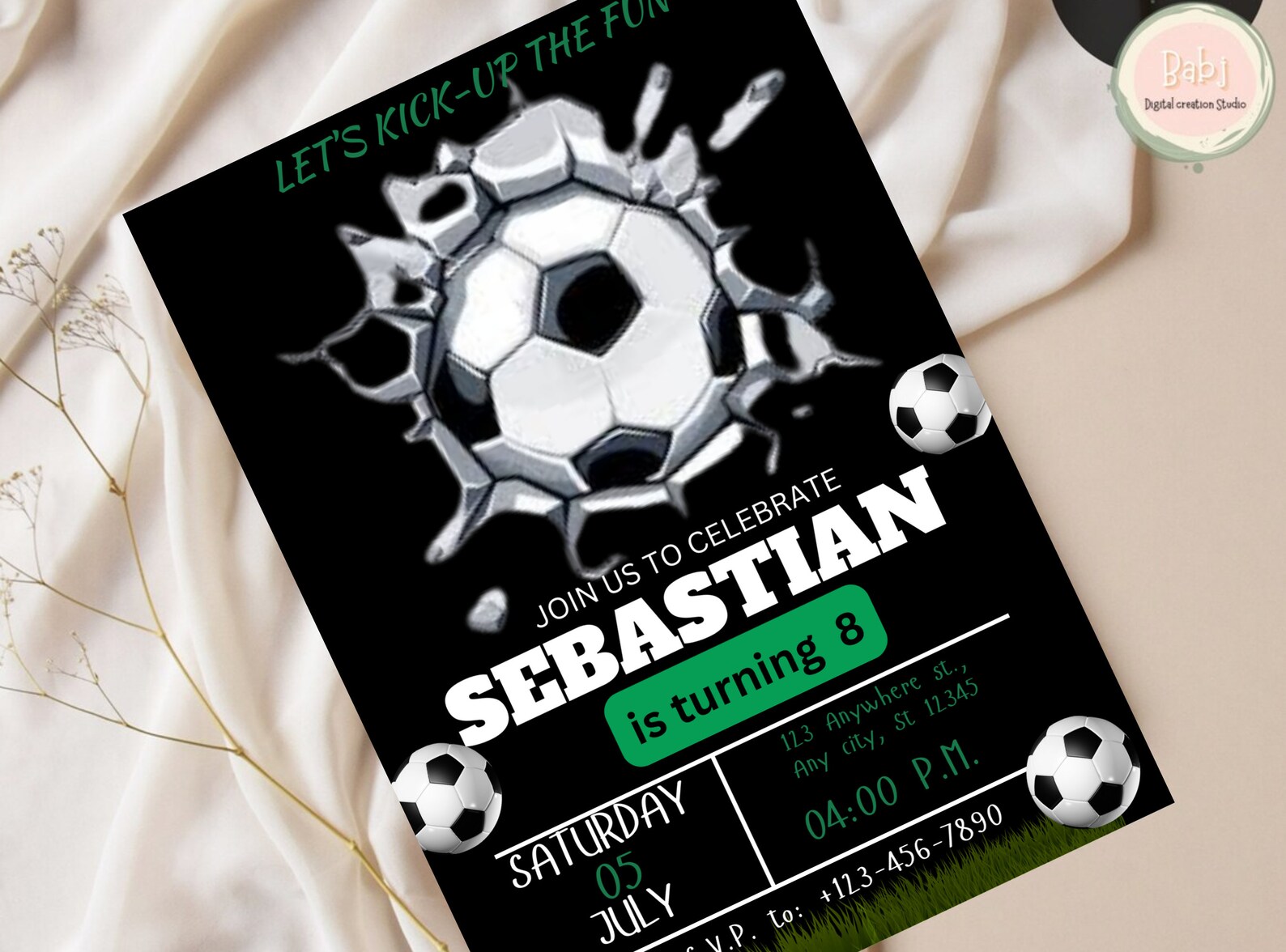 Editable Soccer Birthday Invitation Template, Soccer Birthday ...