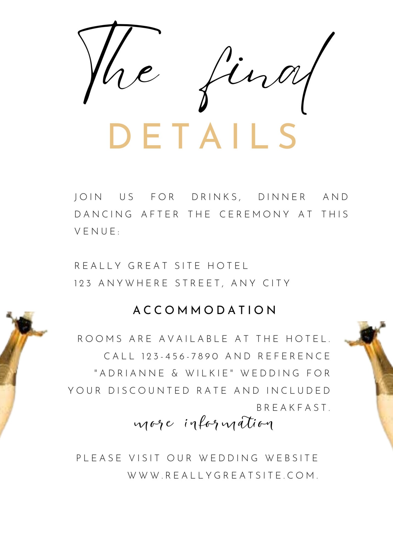 Gold Hen Do Invite, Prosecco Hen Party Invite, Champagne Bridal Shower ...