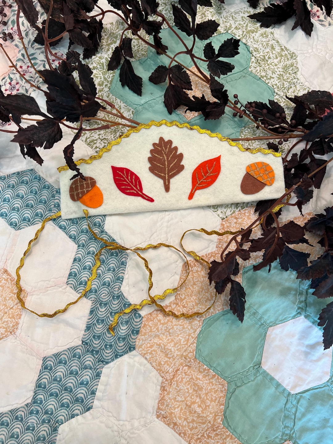 Felt Crown With Leaves and Acorns - Etsy