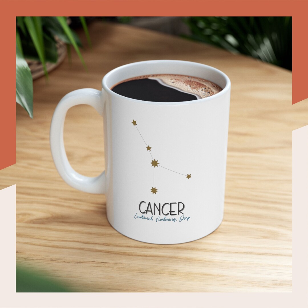 Cancer Constellation Ceramic Mug Emotional, Nurturing, Deep 11 Oz ...