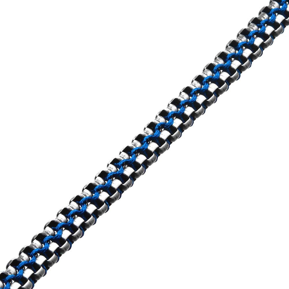Inox Allegiance Stainless Steel Bracelets With Blue Wax Cord Binding 2 ...