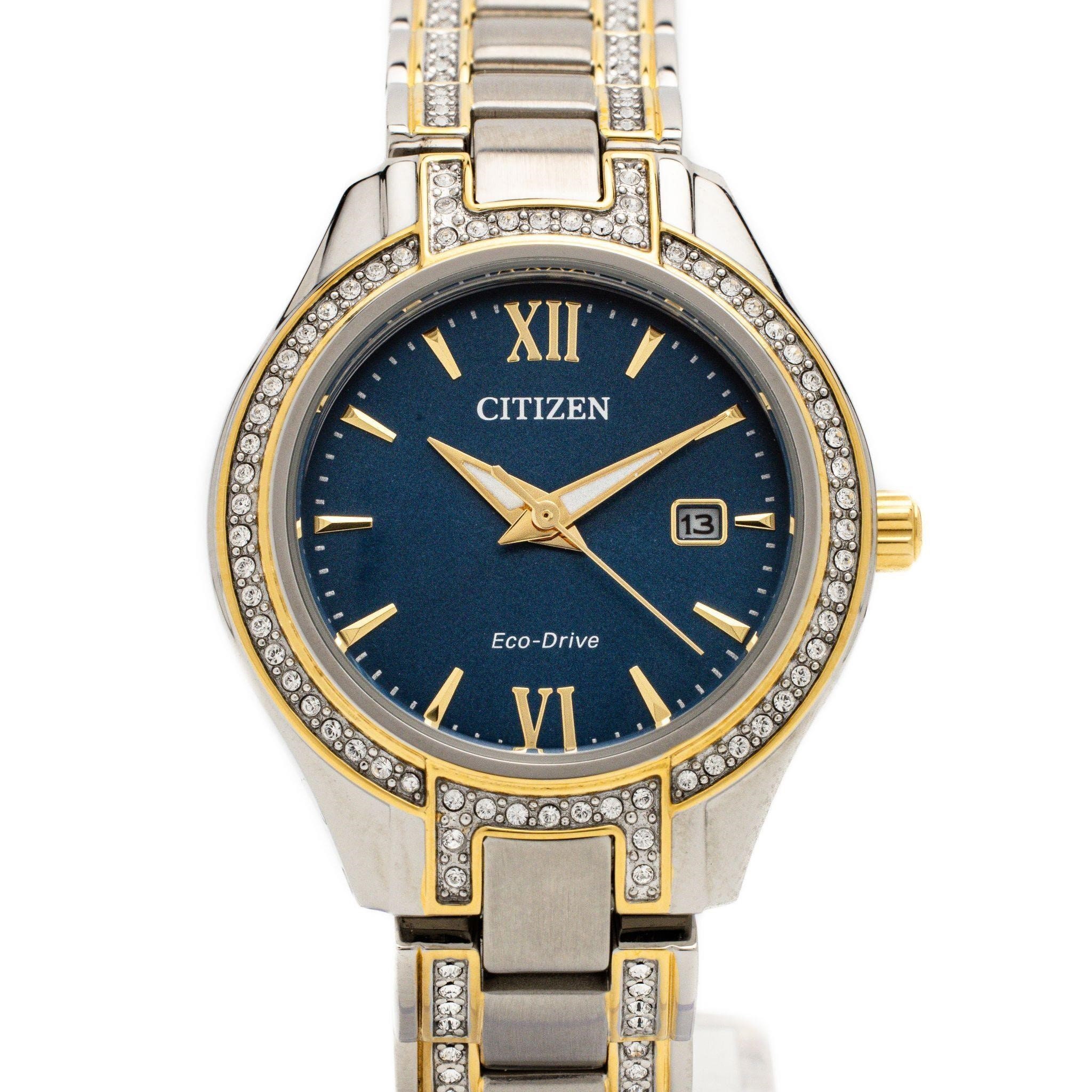 Citizen Silhouette Crystal Stainless Steel Eco-drive Wristwatch - Etsy