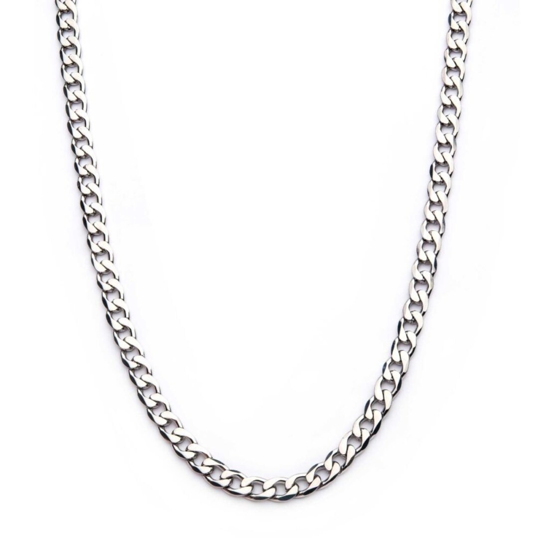 Inox Stainless Steel Bevel Curb Chain Necklace - Etsy