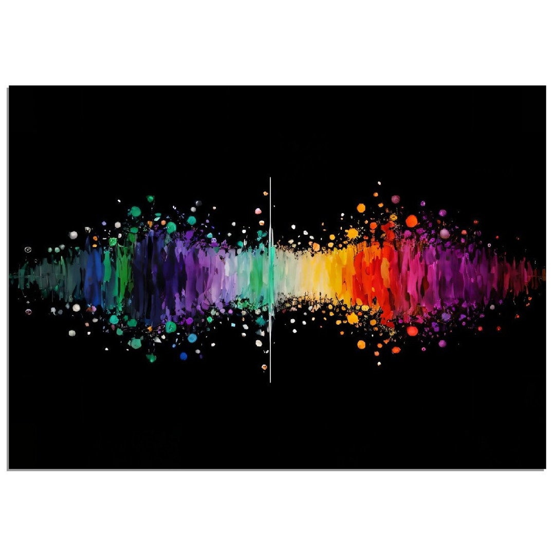 Colorful Abstract Soundwave Art Print - Vibrant Wall Art - Modern Home ...
