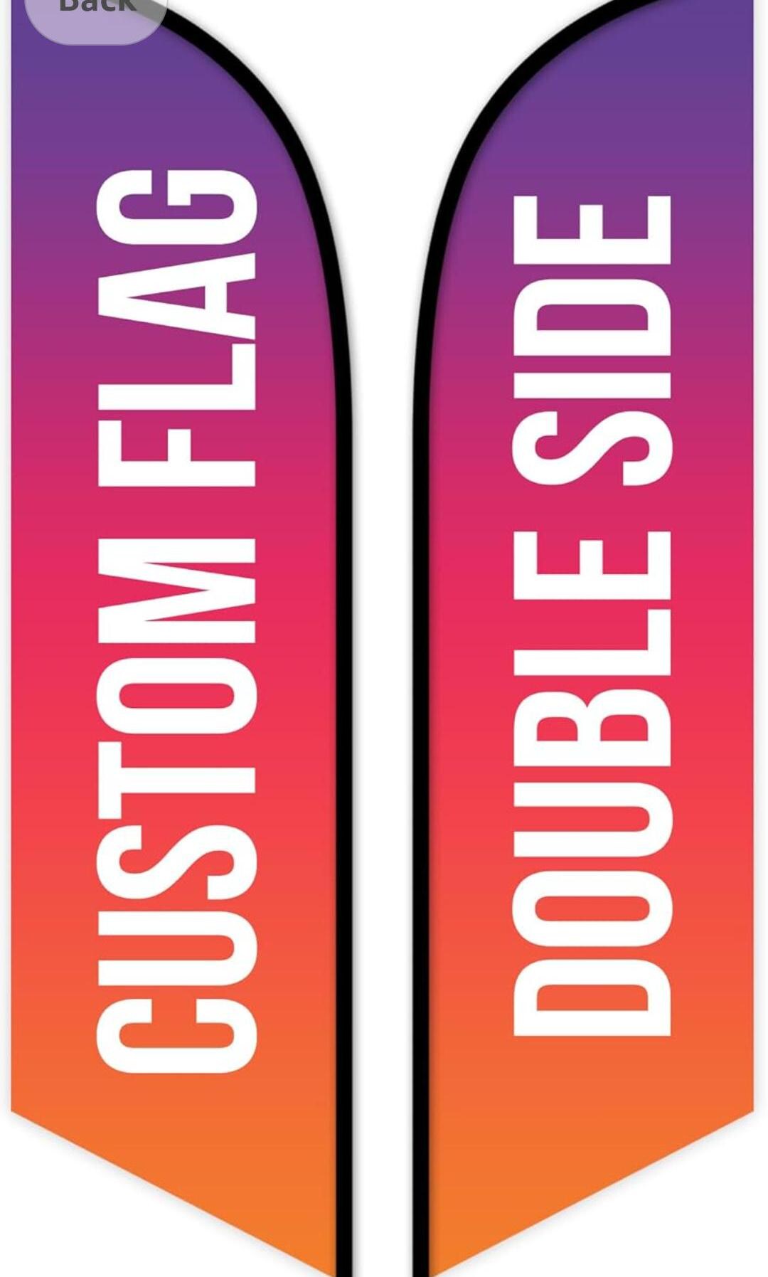 Custom Advertising Feather Flags Double-sided - Etsy