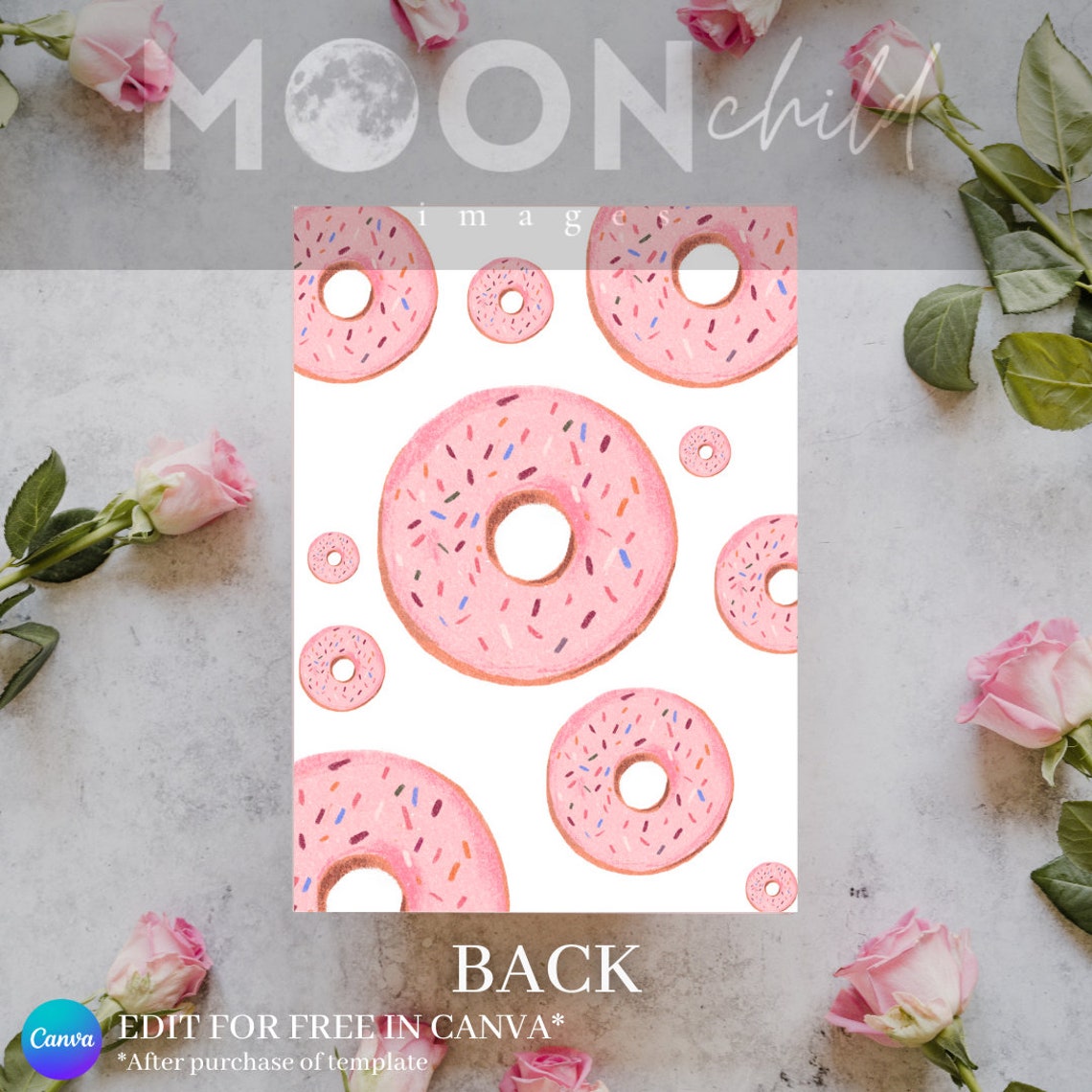 Editable Donut Invitation - Canva Template - Etsy